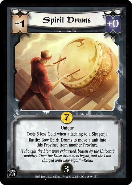 Spirit Drums/card | L5r: Legend of the Five Rings Wiki | Fandom
