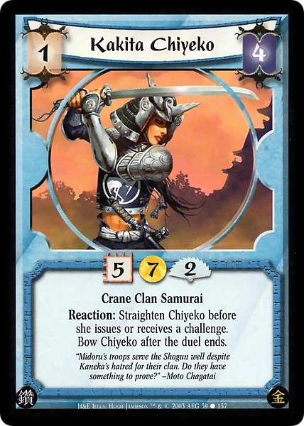 Kakita Chiyeko/card | L5r: Legend of the Five Rings Wiki | Fandom