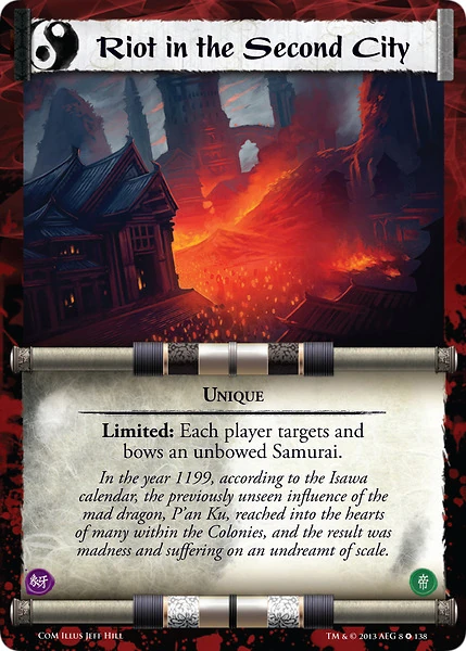 Riot in the Second City/card | L5r: Legend of the Five Rings Wiki | Fandom