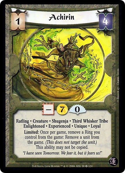 Achirin Exp/card | L5r: Legend of the Five Rings Wiki | Fandom