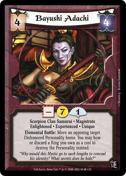 Bayushi Adachi Exp/card | L5r: Legend of the Five Rings Wiki | Fandom