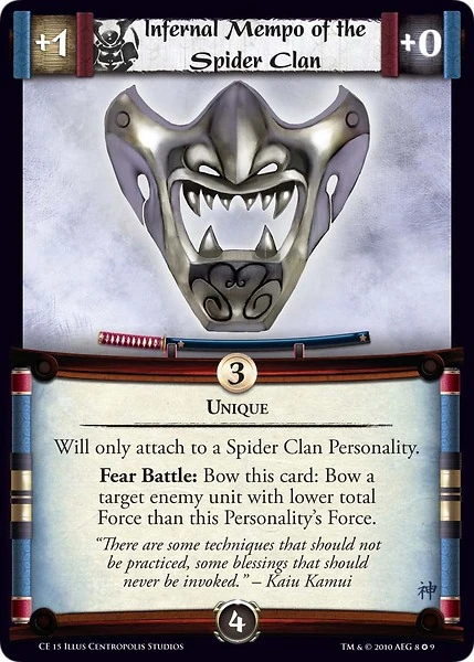 Infernal Mempo of the Spider Clan/card | L5r: Legend of the Five Rings ...