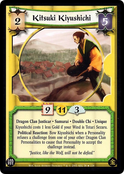 Kitsuki Kiyushichi/card | L5r: Legend of the Five Rings Wiki | Fandom