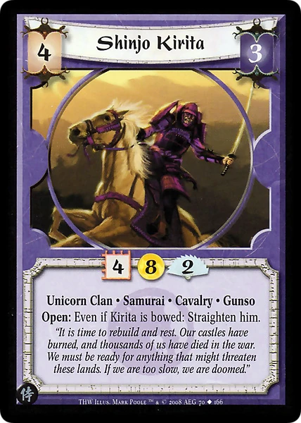 Shinjo Kirita/card | L5r: Legend of the Five Rings Wiki | Fandom