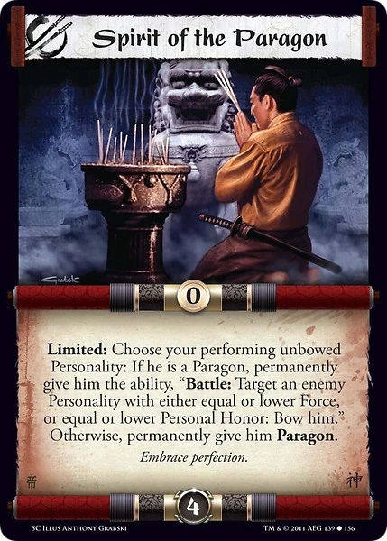 Spirit of the Paragon/card | L5r: Legend of the Five Rings Wiki | Fandom