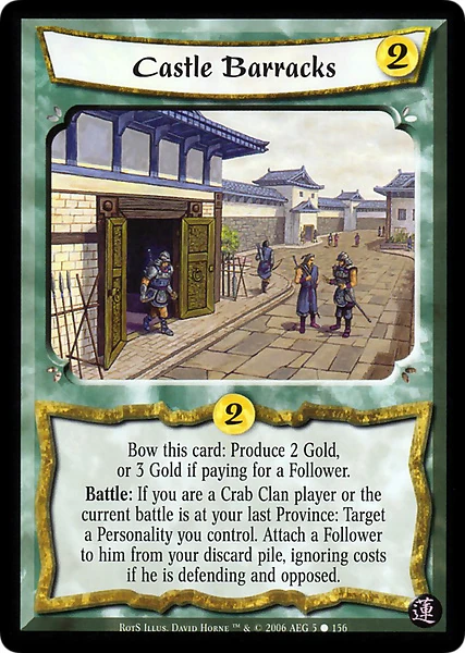 Castle Barracks/card | L5r: Legend of the Five Rings Wiki | Fandom