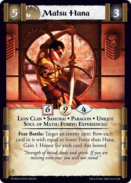 Matsu Hana/card | L5r: Legend of the Five Rings Wiki | Fandom
