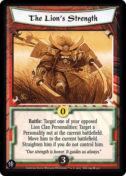 The Lion's Strength/card | L5r: Legend of the Five Rings Wiki | Fandom