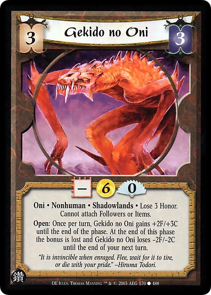Gekido no Oni/card | L5r: Legend of the Five Rings Wiki | Fandom
