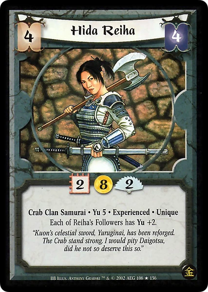 Hida Reiha Exp/card | L5r: Legend of the Five Rings Wiki | Fandom