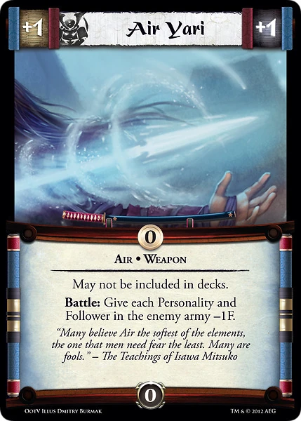Air Yari/card | L5r: Legend of the Five Rings Wiki | Fandom