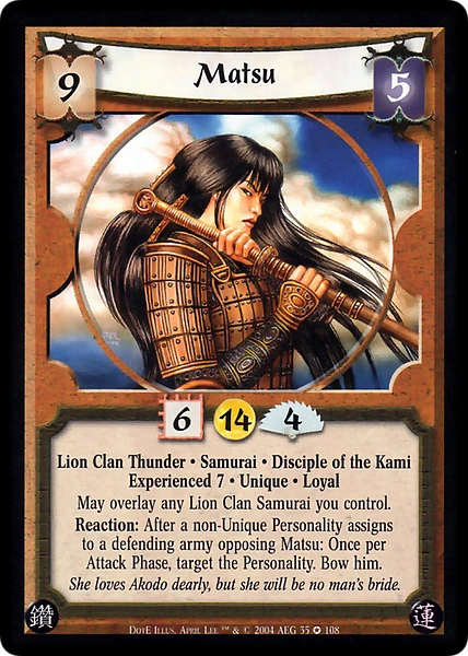 Matsu/card | L5r: Legend of the Five Rings Wiki | Fandom