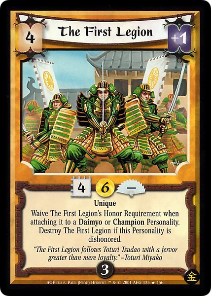 The First Legion (token)/card | L5r: Legend of the Five Rings Wiki | Fandom