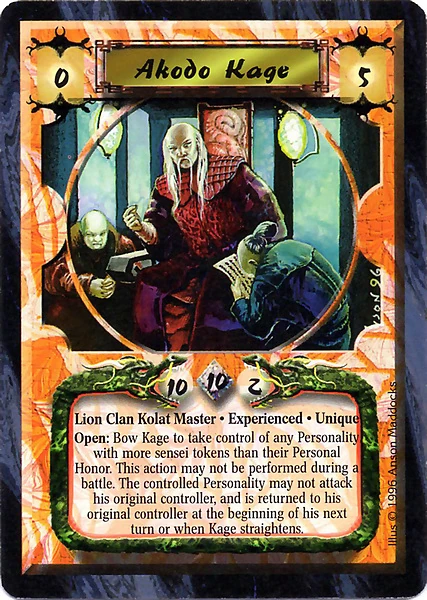 Akodo Kage Exp/card | L5r: Legend of the Five Rings Wiki | Fandom