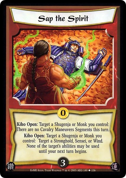 Sap the Spirit/card | L5r: Legend of the Five Rings Wiki | Fandom