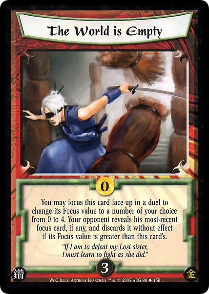 The World is Empty/card | L5r: Legend of the Five Rings Wiki | Fandom