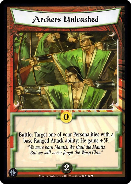 Archers Unleashed/card | L5r: Legend of the Five Rings Wiki | Fandom