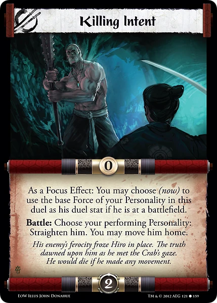 Killing Intent/card | L5r: Legend of the Five Rings Wiki | Fandom