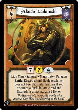 Akodo Tadatoshi/card | L5r: Legend of the Five Rings Wiki | Fandom
