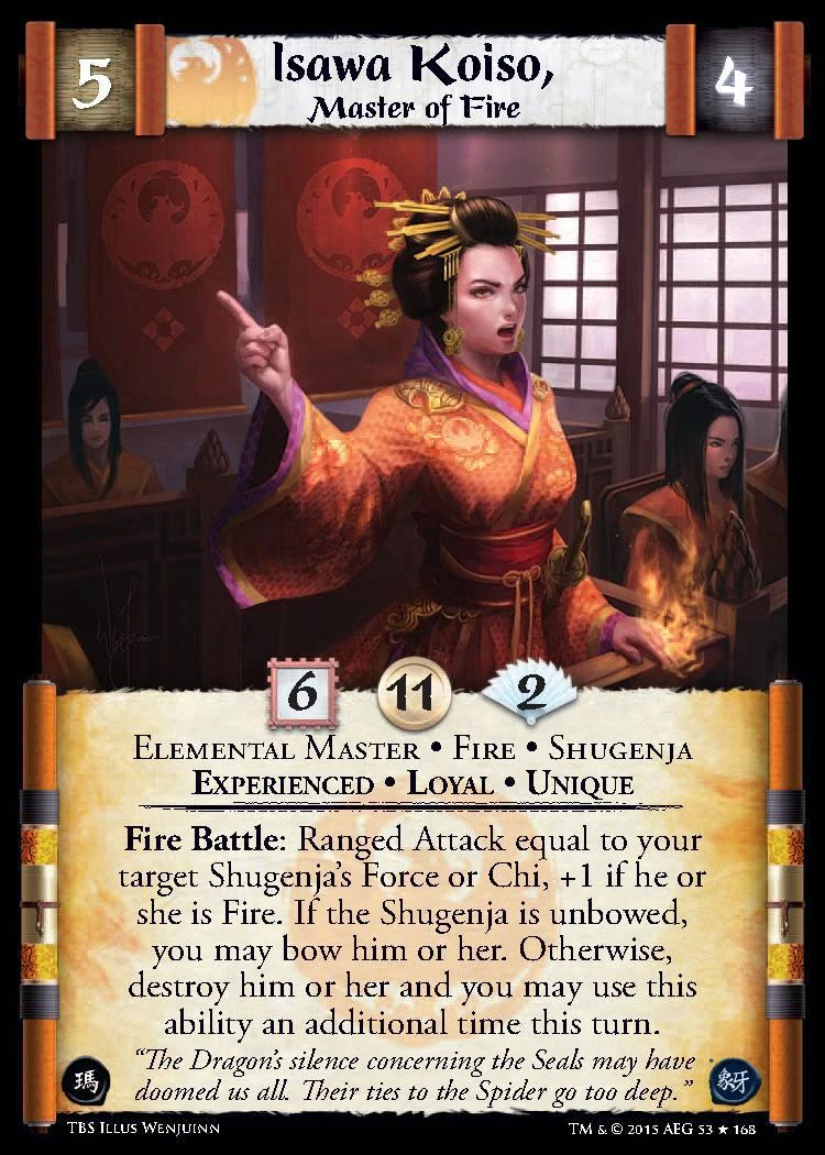 Isawa Koiso, Master of Fire/card | L5r: Legend of the Five Rings Wiki ...