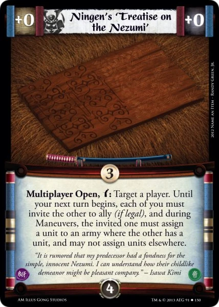 Ningen's 'Treatise on the Nezumi'/card | L5r: Legend of the Five Rings ...