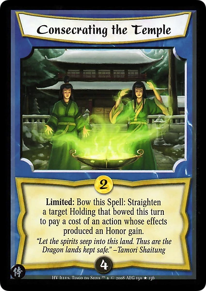Consecrating the Temple/card | L5r: Legend of the Five Rings Wiki | Fandom