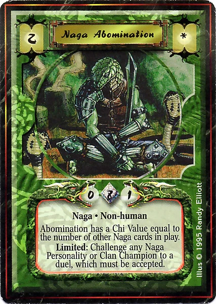 Naga Abomination/card | L5r: Legend of the Five Rings Wiki | Fandom