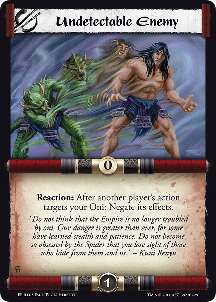 Undetectable Enemy/card | L5r: Legend of the Five Rings Wiki | Fandom