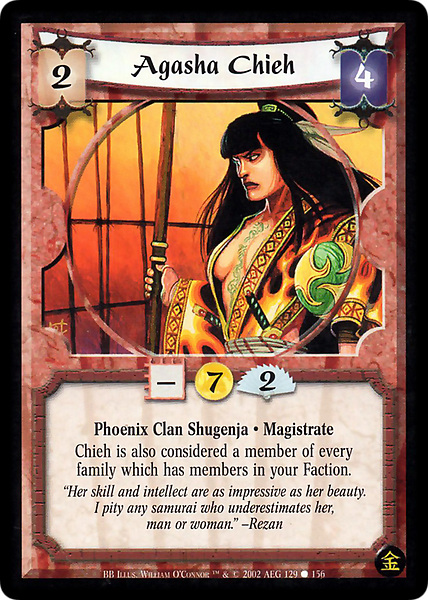 Agasha Chiehcard L5r Legend Of The Five Rings Wiki Fandom