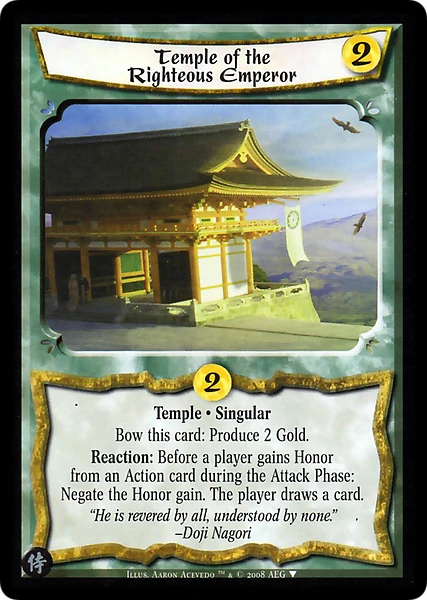 Temple of the Righteous Emperor/card2 | L5r: Legend of the Five Rings ...