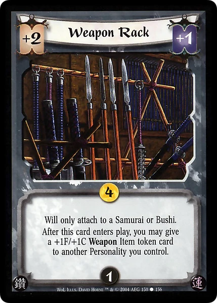 Weapon Rack/card | L5r: Legend of the Five Rings Wiki | Fandom