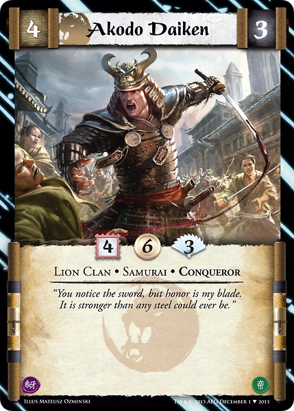 Akodo Daiken/card | L5r: Legend of the Five Rings Wiki | Fandom