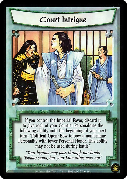 Court Intrigue/card | L5r: Legend of the Five Rings Wiki | Fandom
