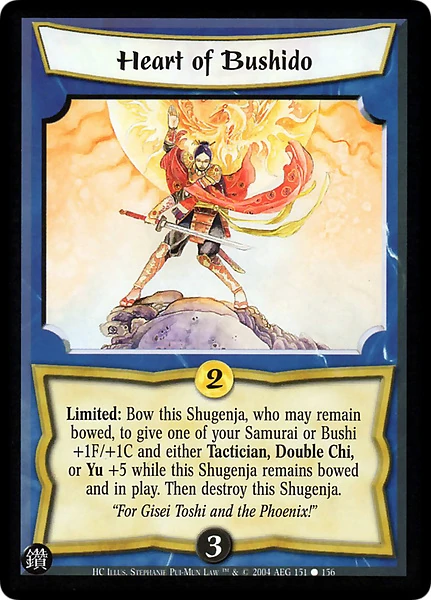 Heart of Bushido/card | L5r: Legend of the Five Rings Wiki | Fandom
