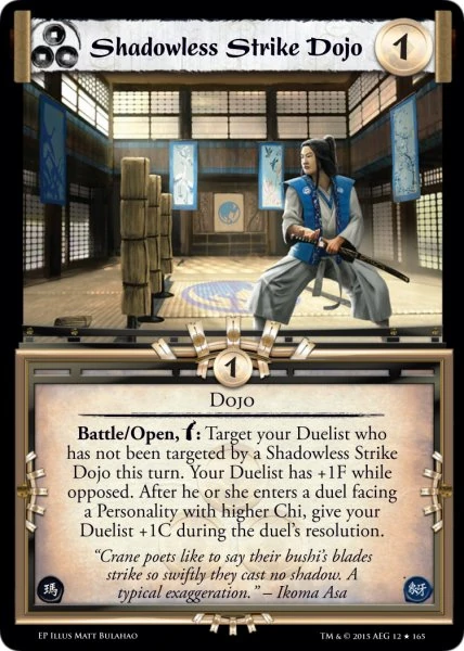 Shadowless Strike Dojo/card | L5r: Legend of the Five Rings Wiki | Fandom
