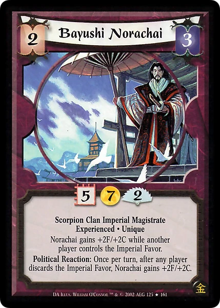 Bayushi Norachai Exp/card | L5r: Legend of the Five Rings Wiki | Fandom