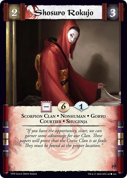 Shosuro Rokujo/card | L5r: Legend of the Five Rings Wiki | Fandom