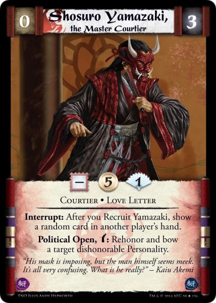 Shosuro Yamazaki, the Master Courtier/card | L5r: Legend of the Five ...