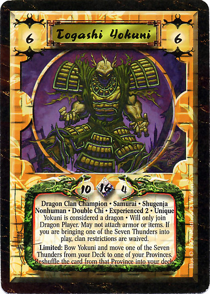 Togashi Yokuni Exp2card L5r Legend Of The Five Rings Wiki Fandom