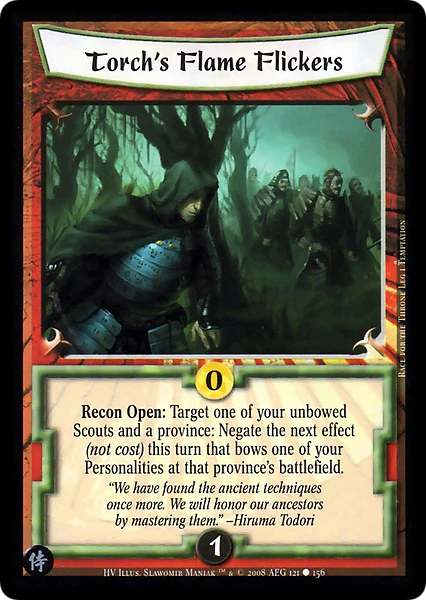 Torch's Flame Flickers/card | L5r: Legend of the Five Rings Wiki | Fandom
