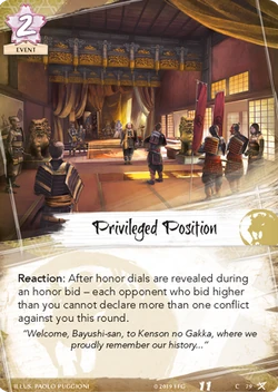 Privileged Position - Legend of the Five Rings Wiki