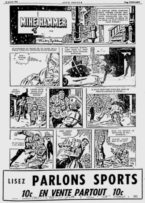 Mike Hammer - Allo Police | Wikia La BD de Journal au Québec | Fandom