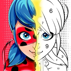 ladybug and rena rouge coloring pages