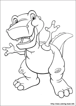 chomper land before time coloring page