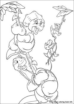 ducky from land before time coloring pages