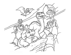 coloring pages land before time