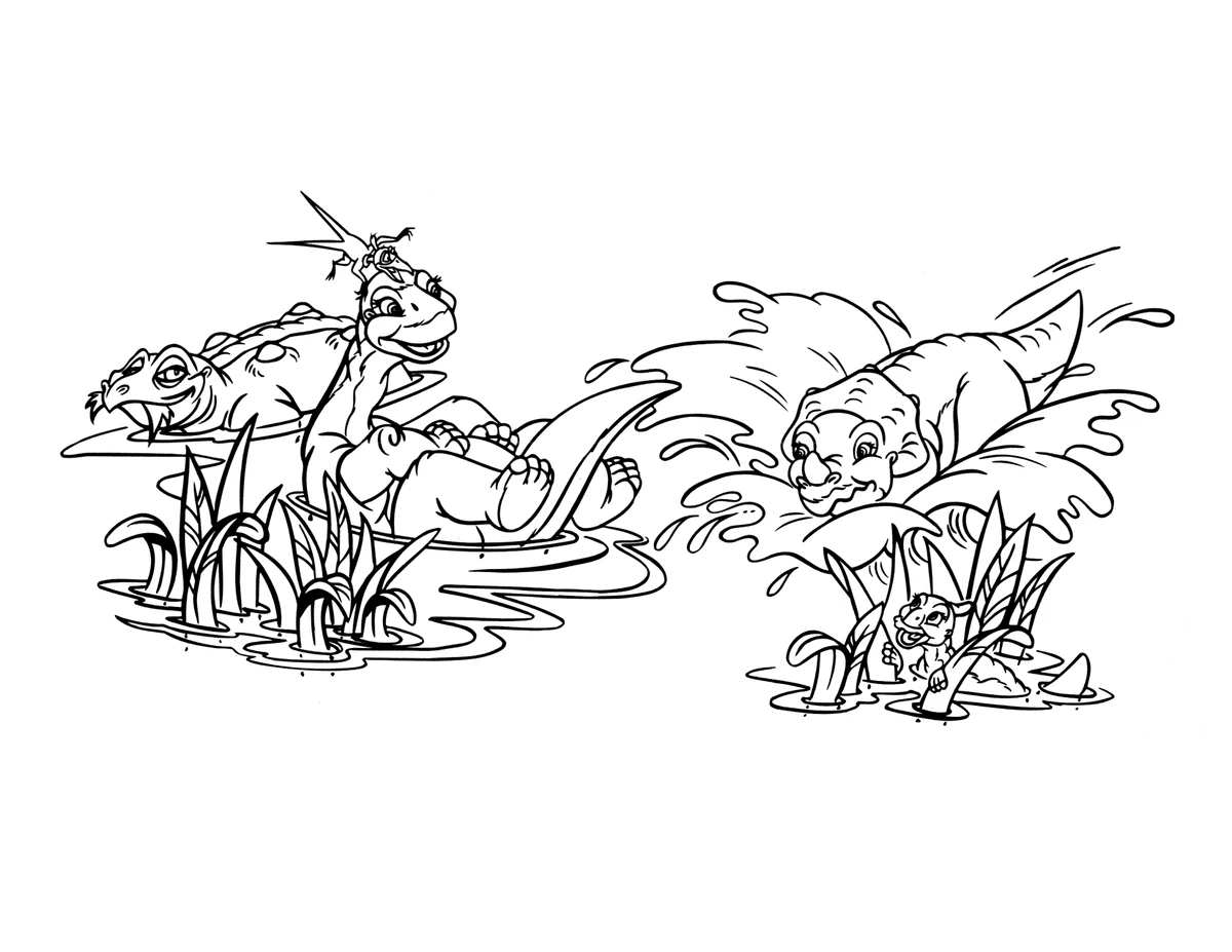 coloring pages land before time