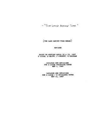 The Land Before Time (1987 script) | Land Before Time Wiki | Fandom