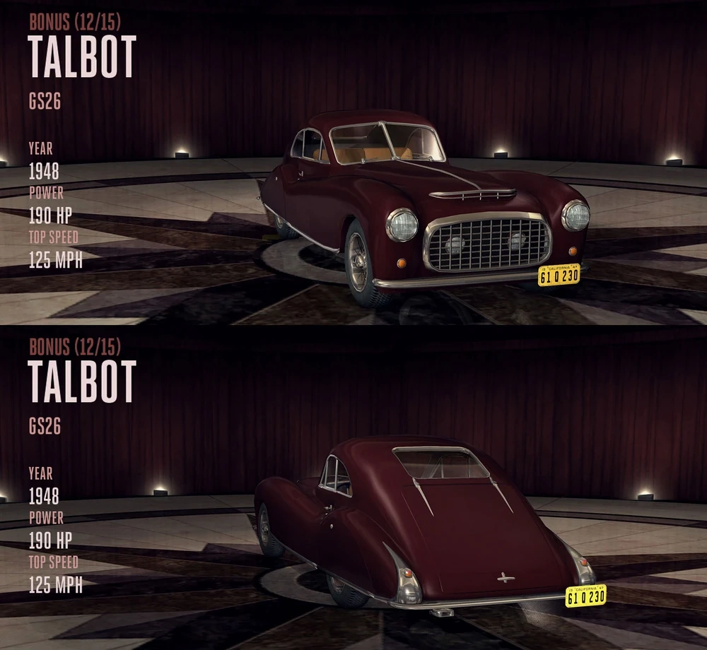 Talbot GS26 | L.A. Noire вики | Fandom