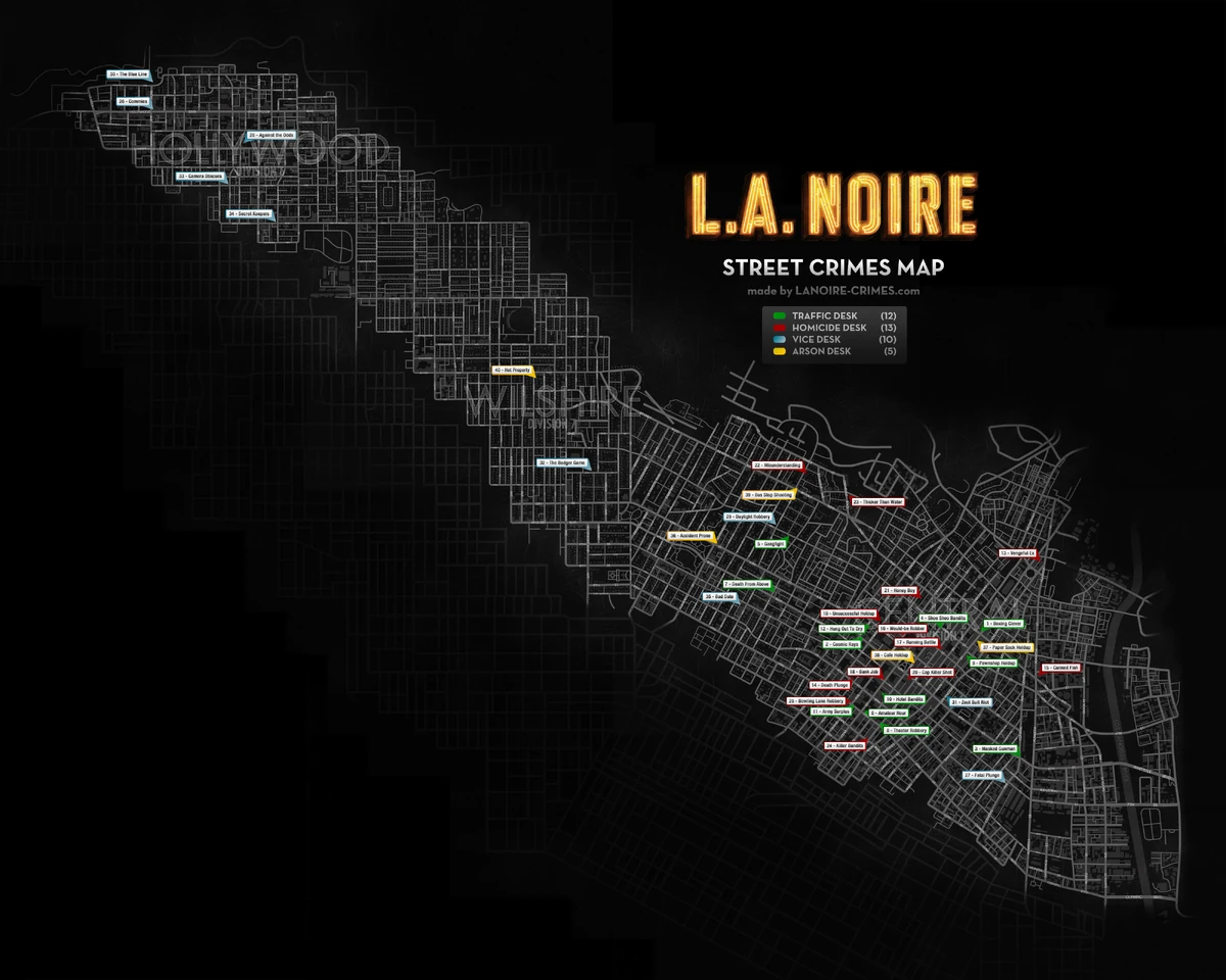 Street Crimes | L.A. Noire Wiki | Fandom